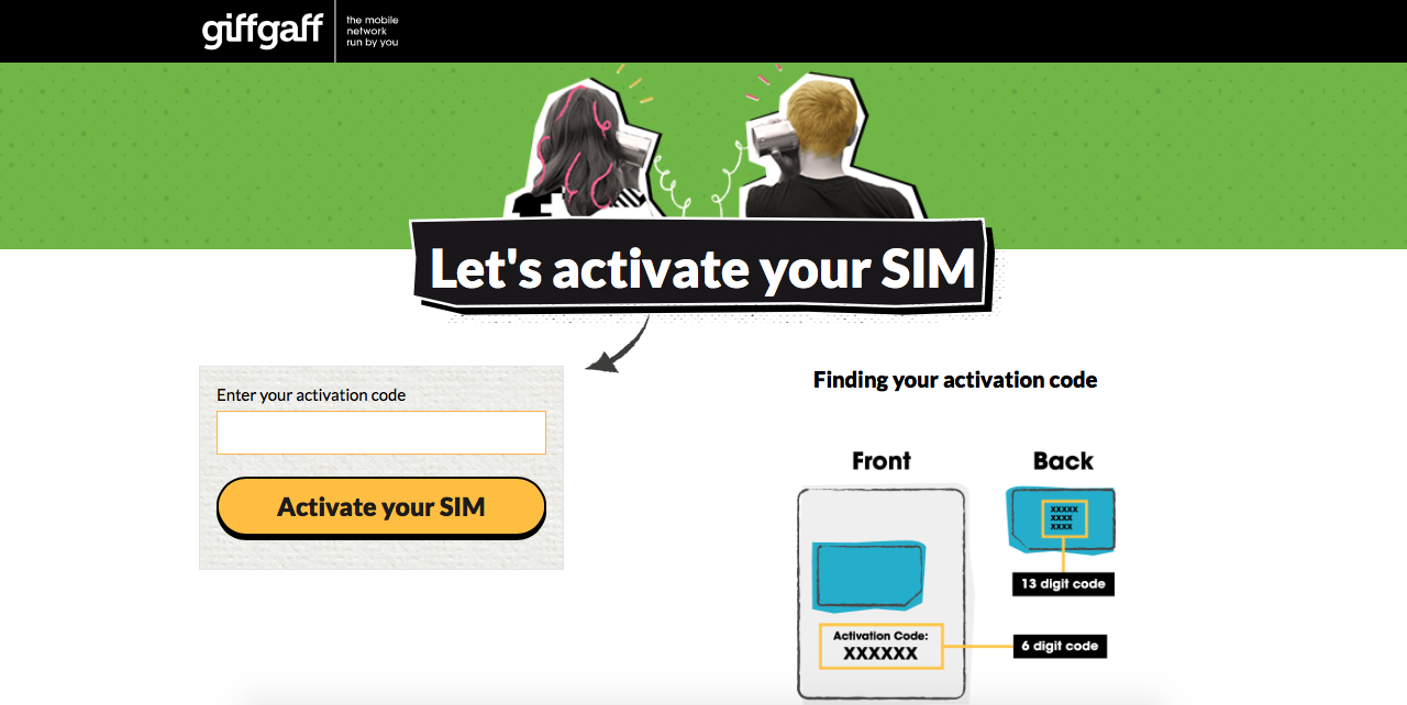 Cómo conseguir tu tarjeta Giff Gaff paso a paso